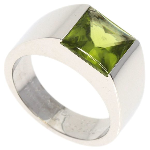 Cartier | Jewelry | Cartier Tank Peridot 5 Ring K8 White Gold Womens ...